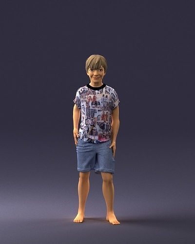 Boy in pose 0243 3D model | CGTrader