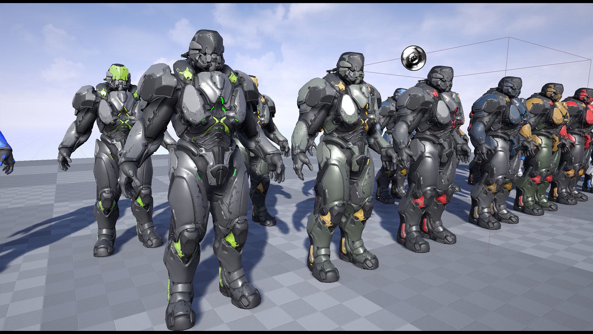 3D model Sci-Fi Heavy Armored Soldier Character with PBR materials VR ...