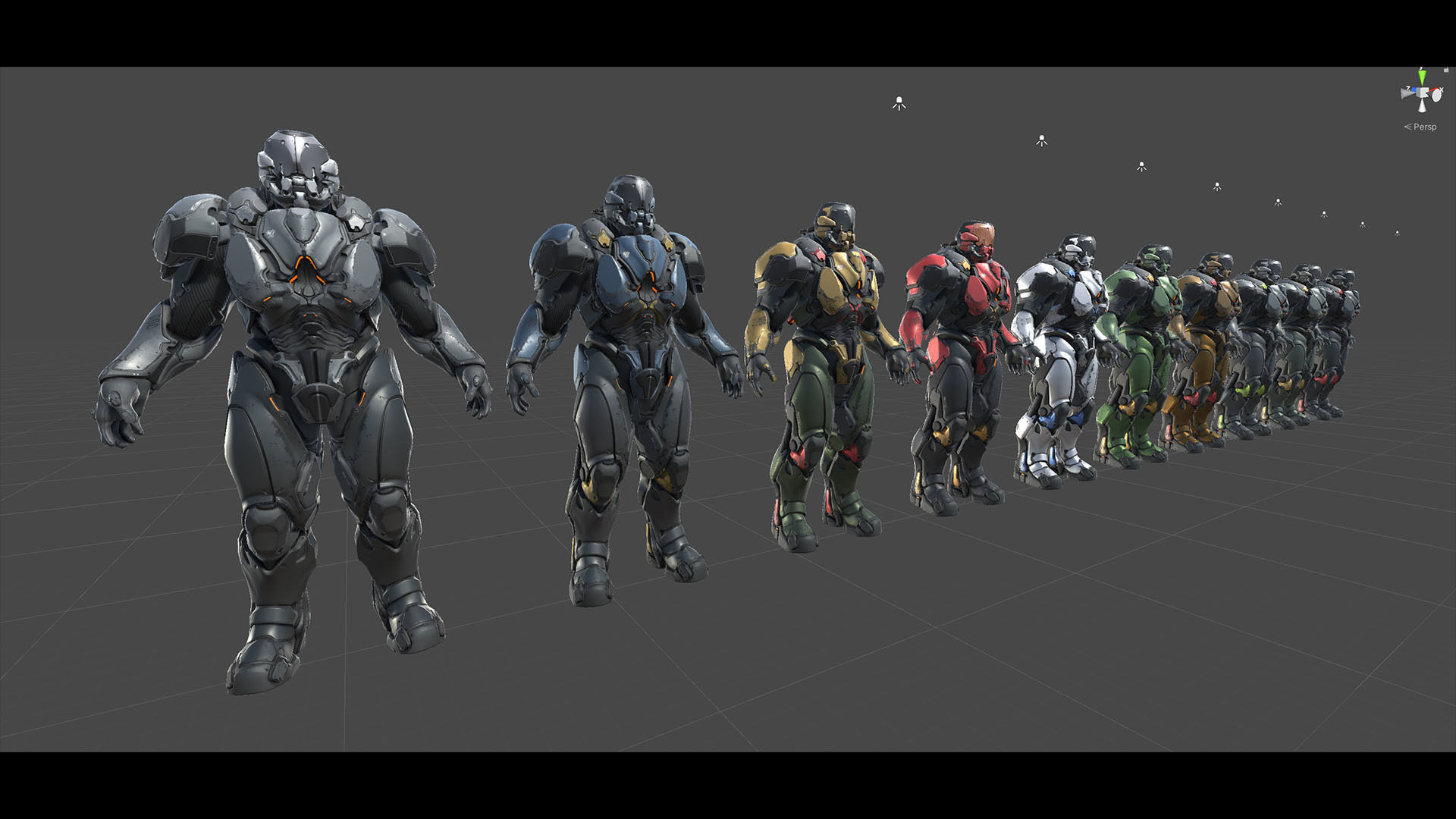 3D model Sci-Fi Heavy Armored Soldier Character with PBR materials VR ...