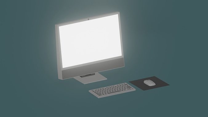 Low Poly All In One Computer 3D model | CGTrader