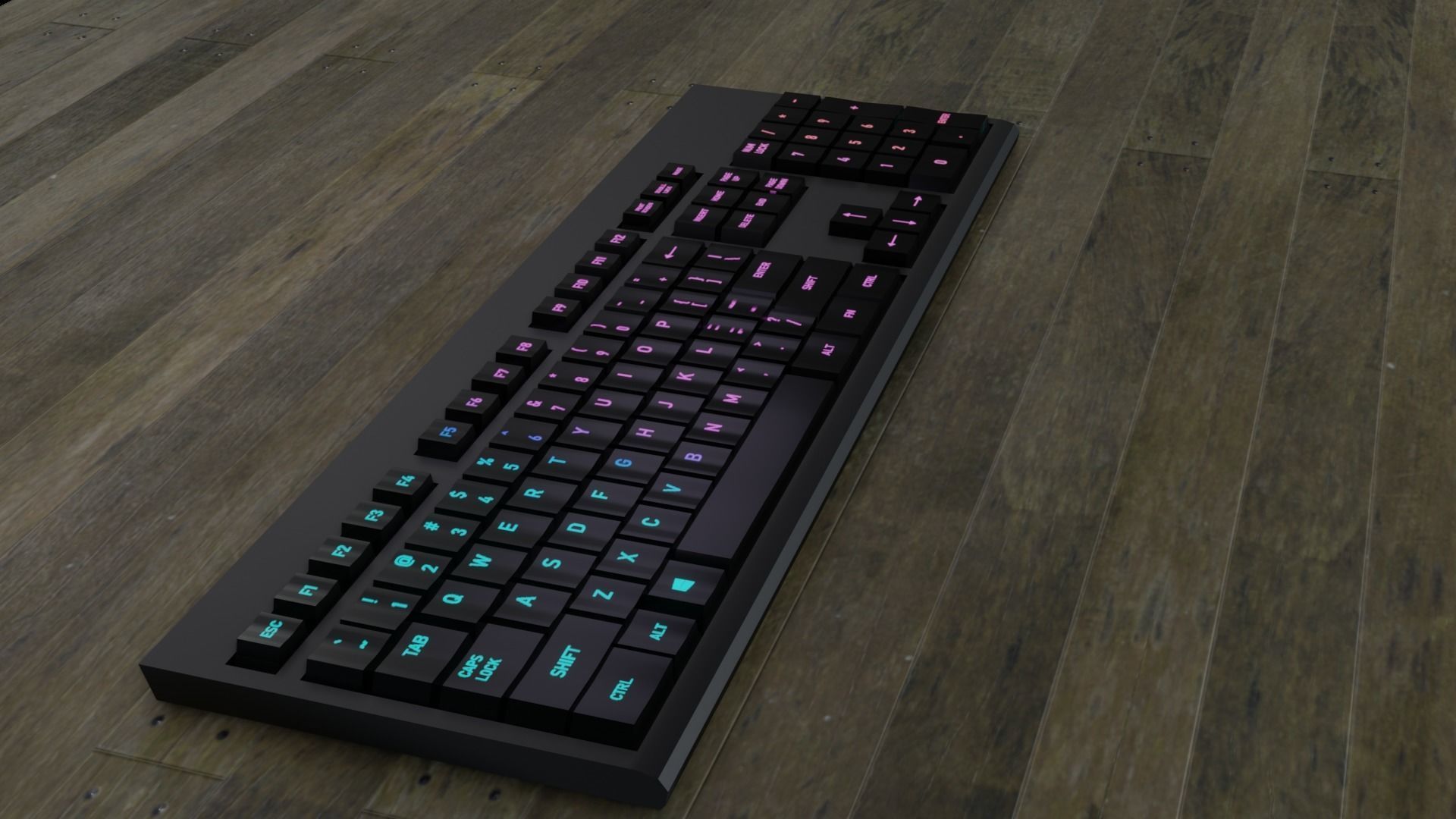 Rgb keyboard 3D model | CGTrader