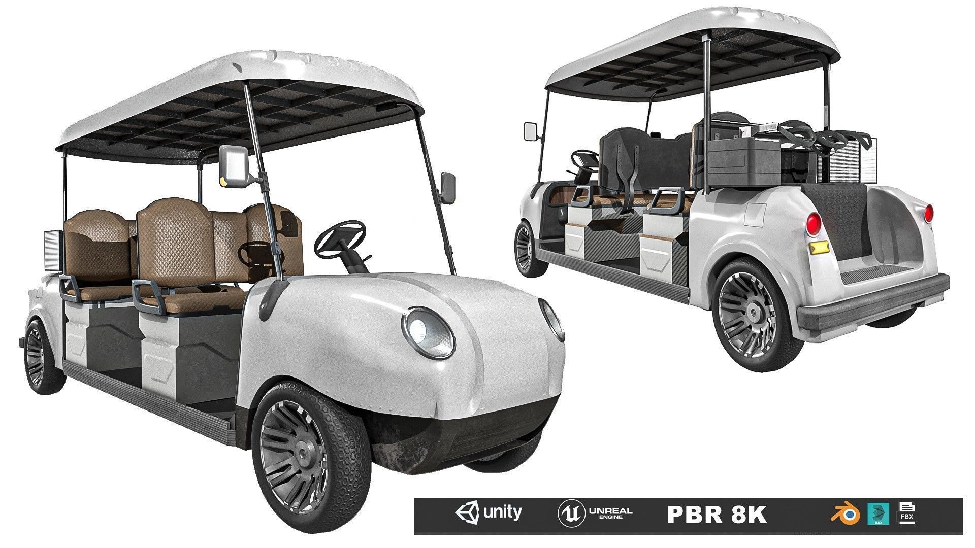 3D model Golf Buggy Car VR / AR / low-poly | CGTrader