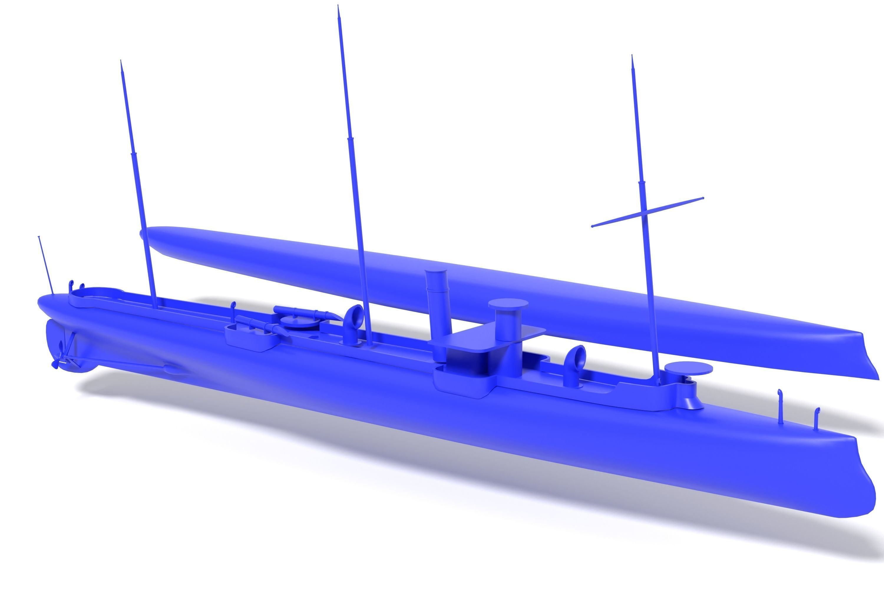 3D Print Ready torpedo gunboat Dragonne 1885 - French Navy 3D model 3D ...
