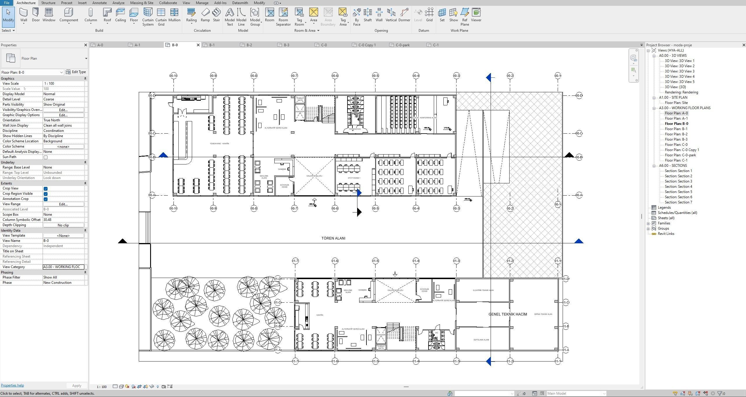 High School Building Revit Project 3D model | CGTrader