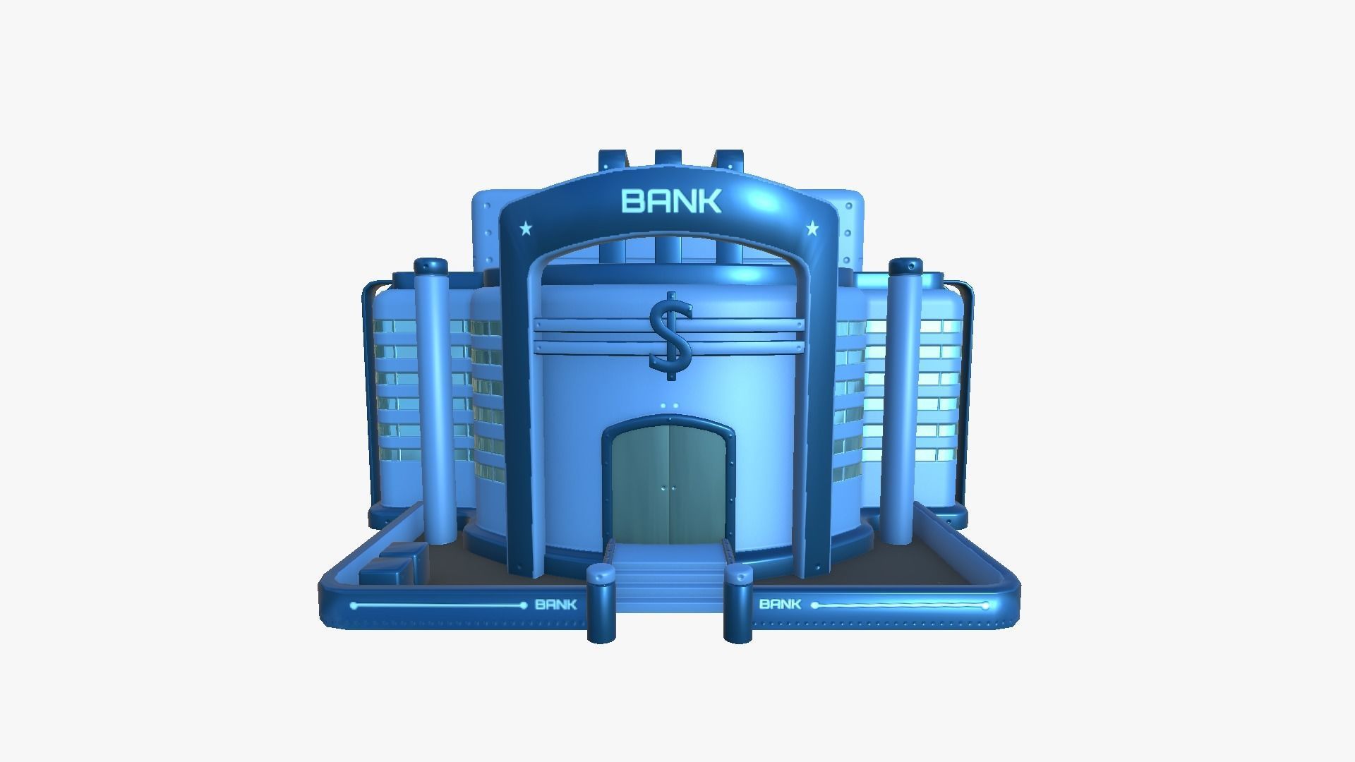3D model SciFi Bank A03 Bank - Sci Fi Exterior Design VR / AR / low ...