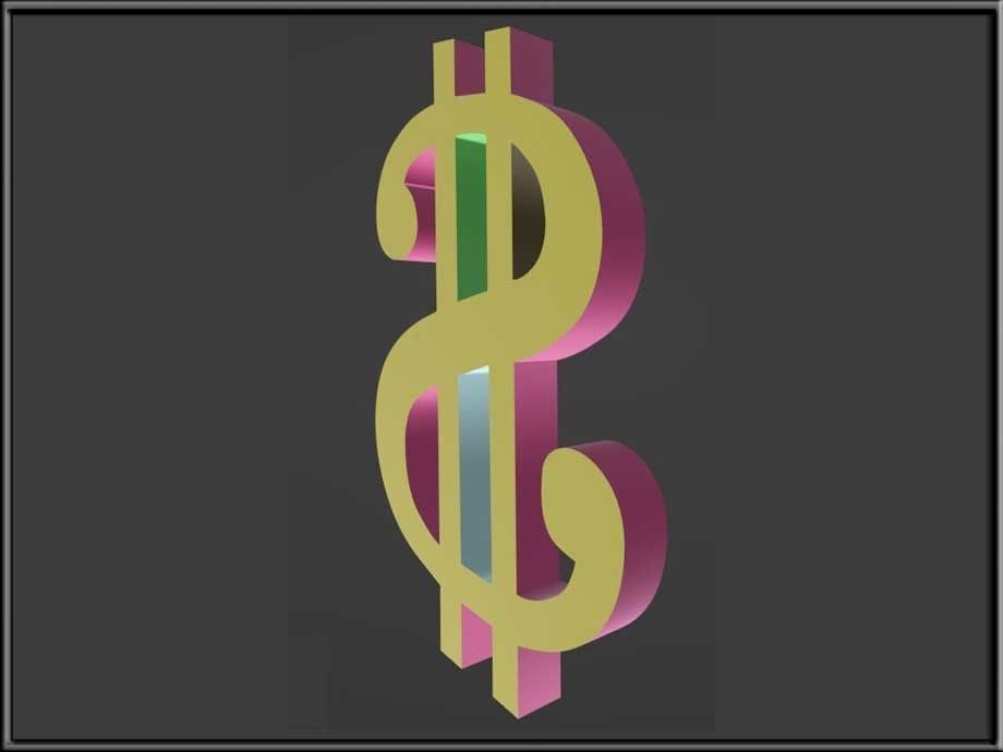 3D model Dollar Sign VR / AR / low-poly | CGTrader