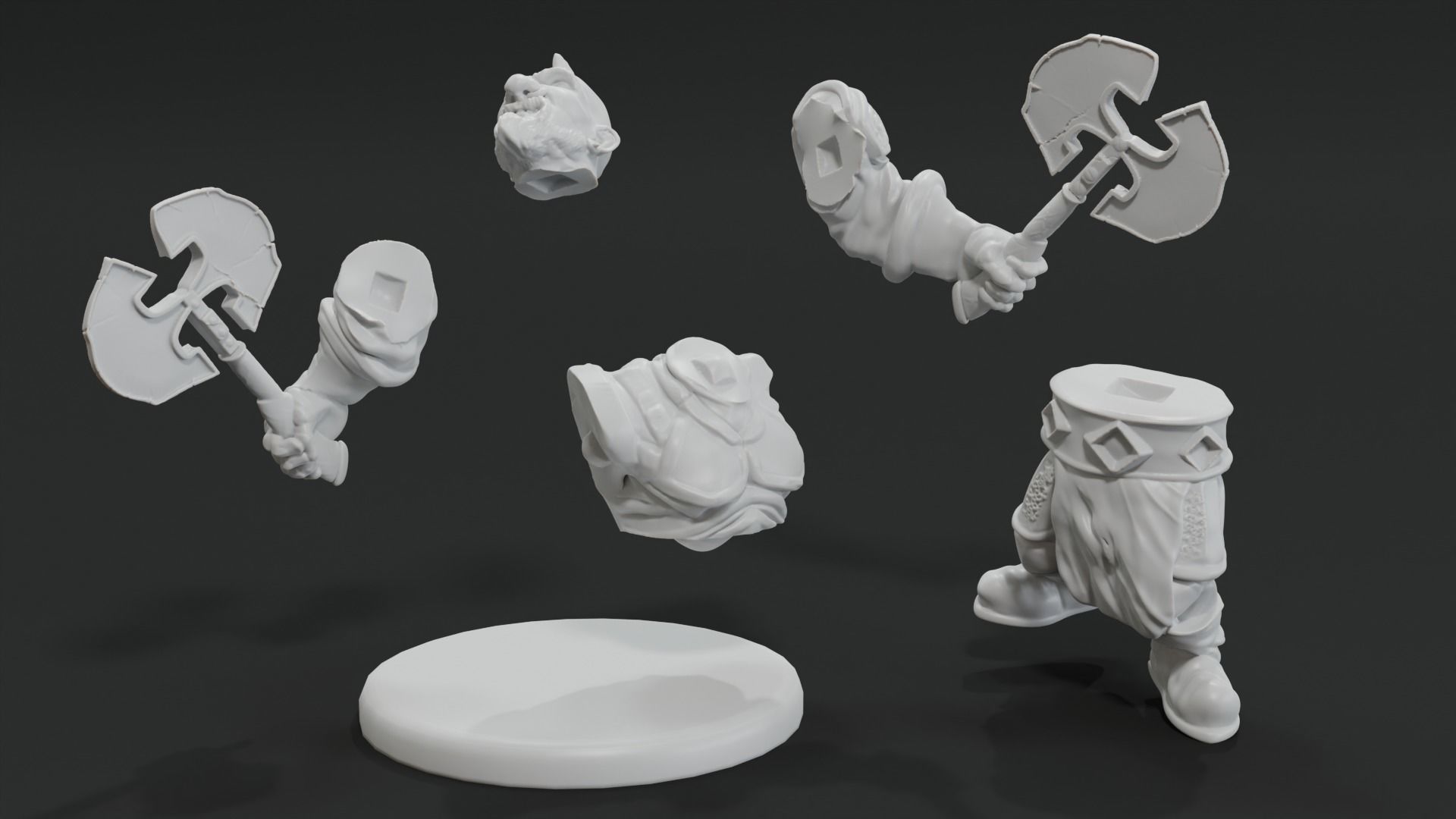 Double Axe Dwarf 3d print 3D model 3D printable | CGTrader