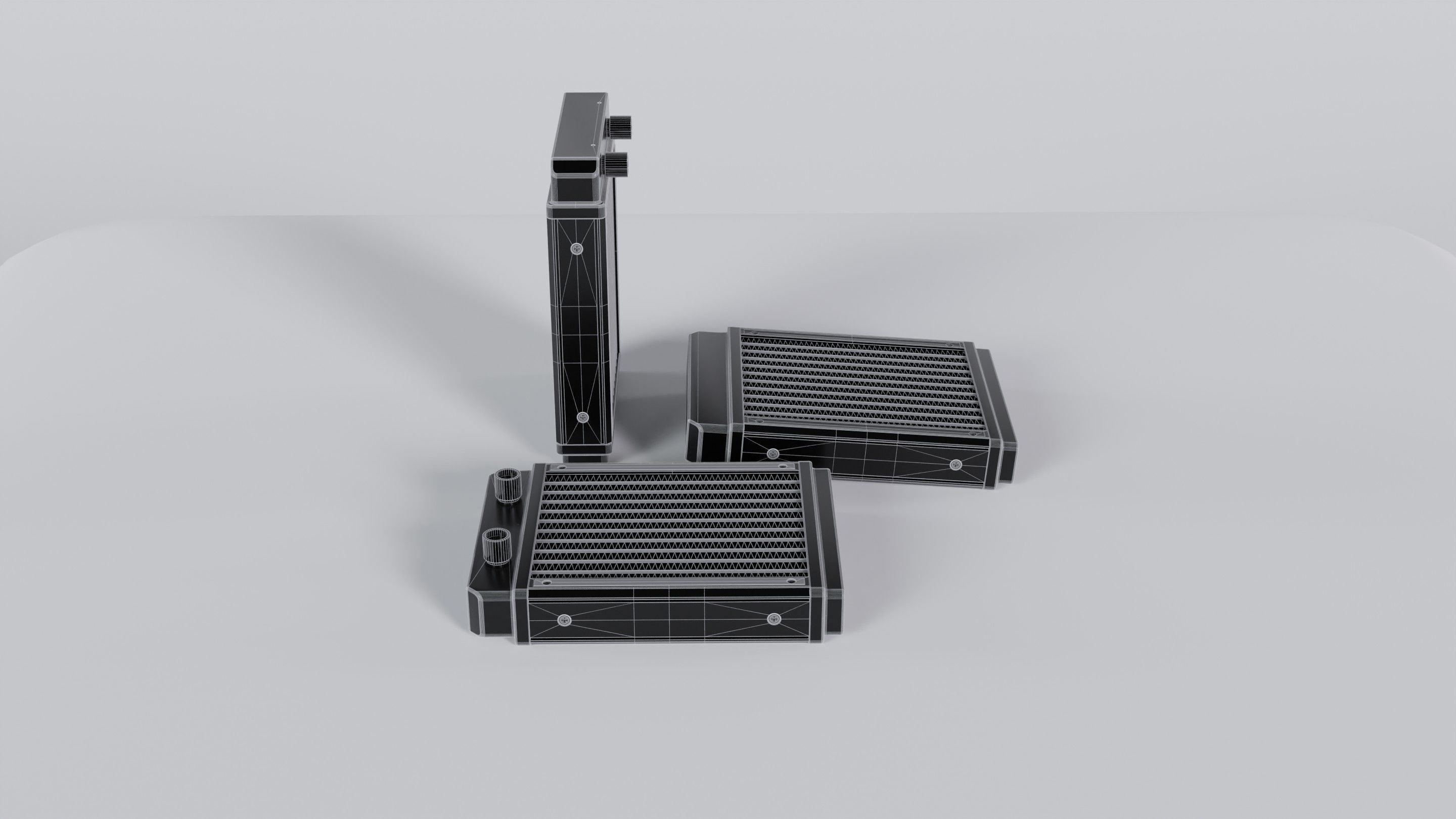 3D model Water cooling radiator - 120mm VR / AR / low-poly | CGTrader