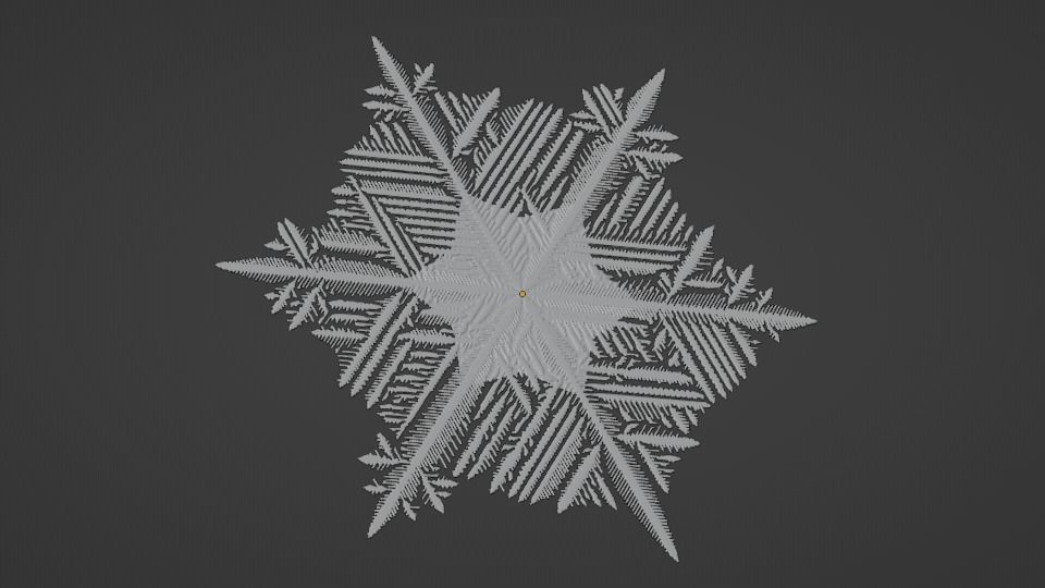 Snowflake 03 growing animation with blender file 3D model animated | CGTrader
