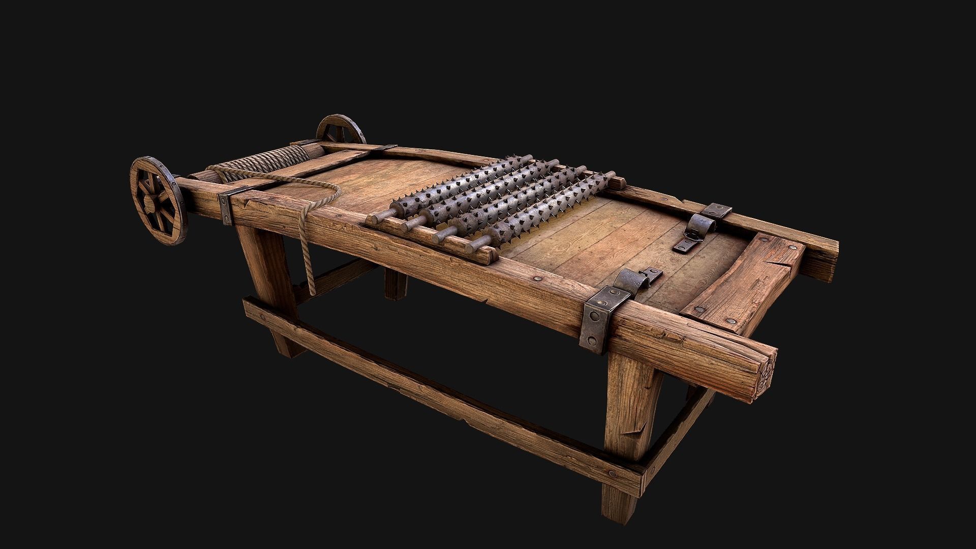 3D model Medieval Rack Torture VR / AR / low-poly | CGTrader