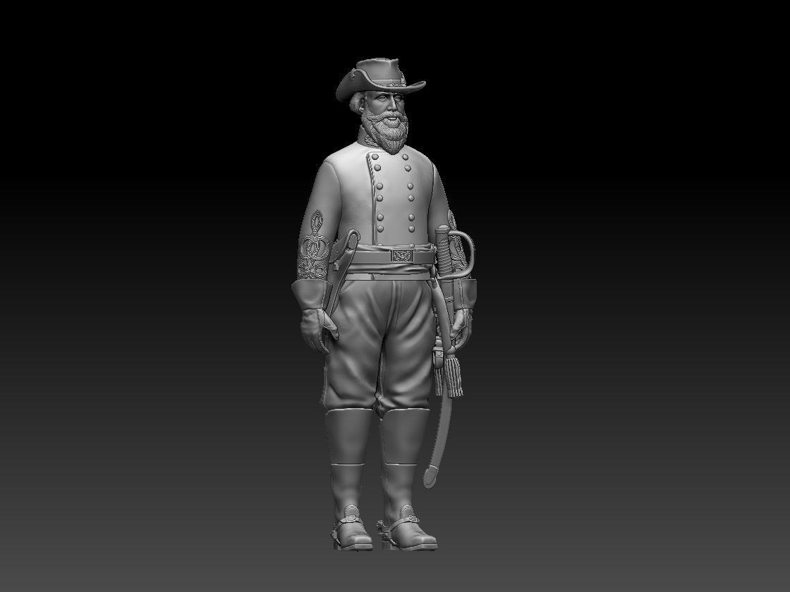 JEB Stuart Confederate States Army general 3D model 3D printable | CGTrader