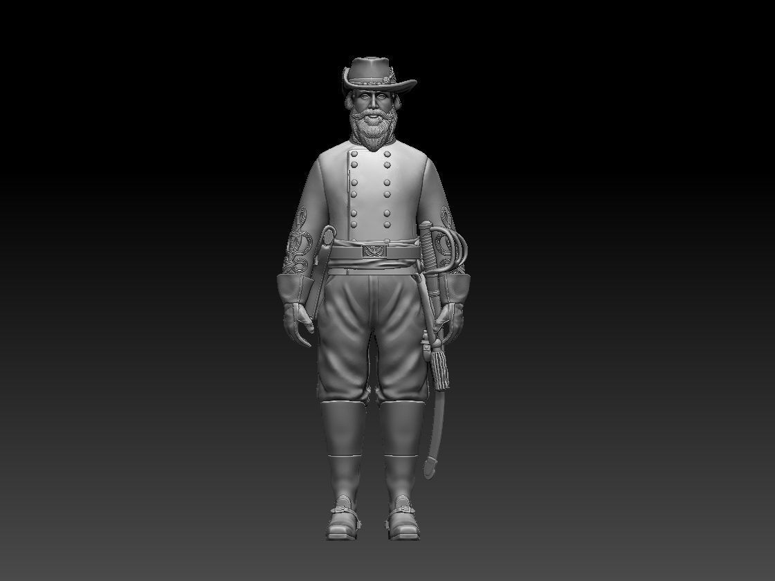 JEB Stuart Confederate States Army general 3D model 3D printable | CGTrader