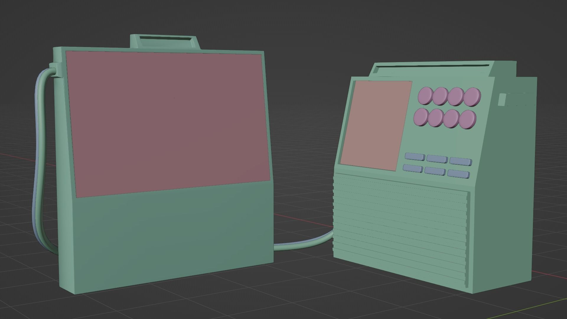 Industrial machine low poly 3D model | CGTrader