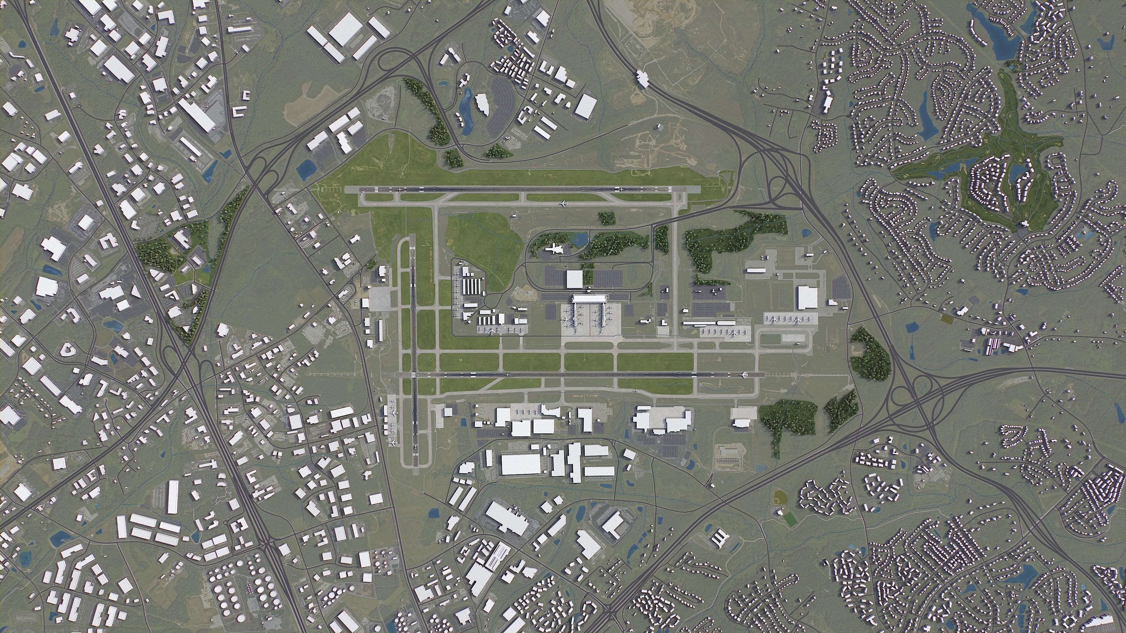 3D model Greensboro Airport VR / AR / low-poly | CGTrader
