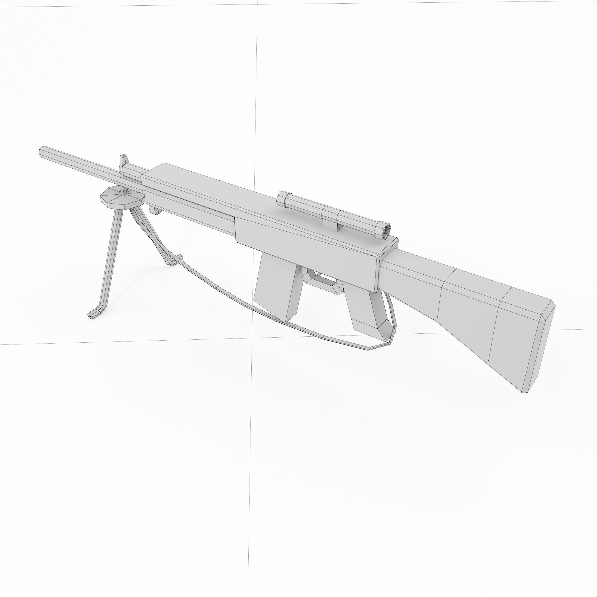 3D model INSAS LMG machine gun rifle VR / AR / low-poly | CGTrader