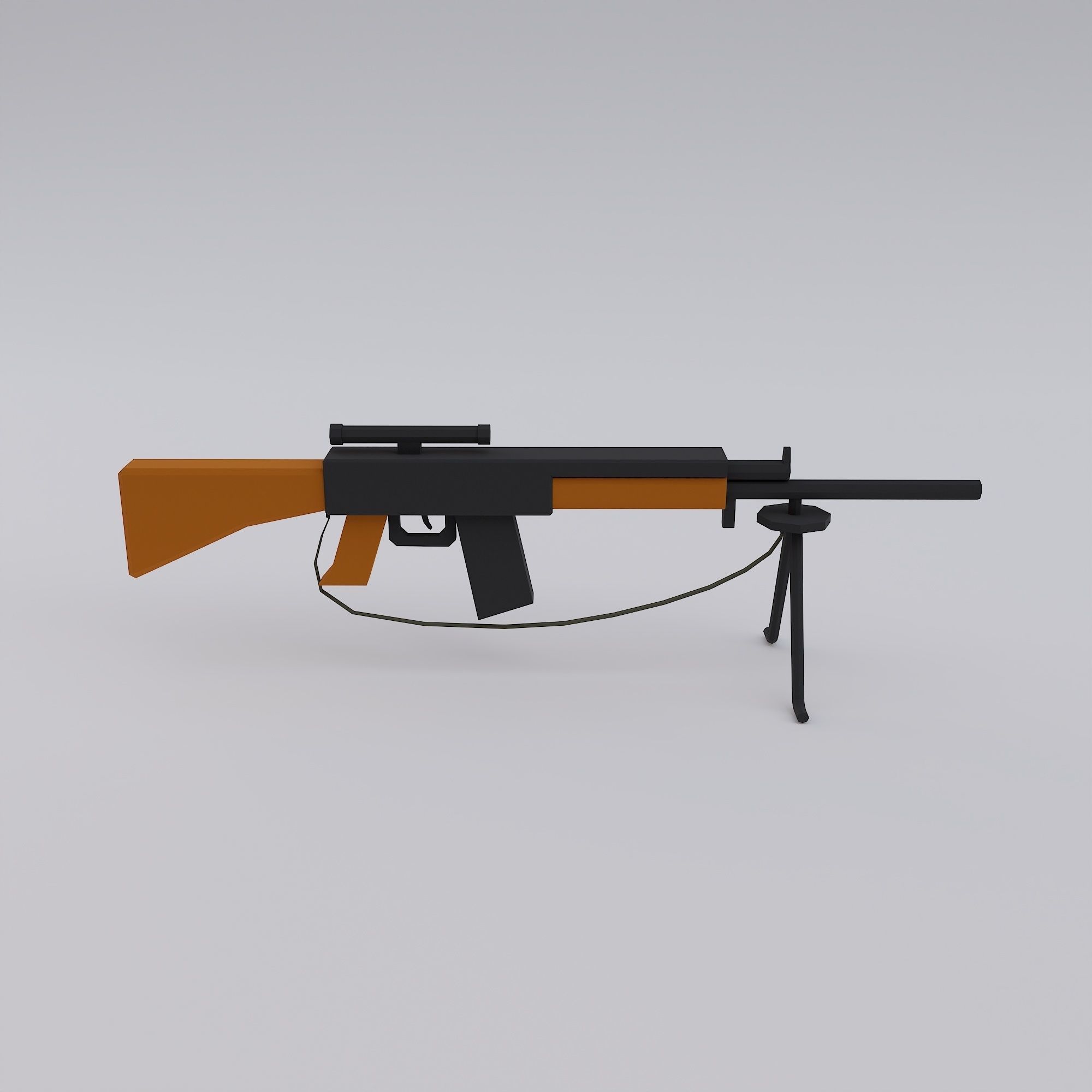 3D model INSAS LMG machine gun rifle VR / AR / low-poly | CGTrader