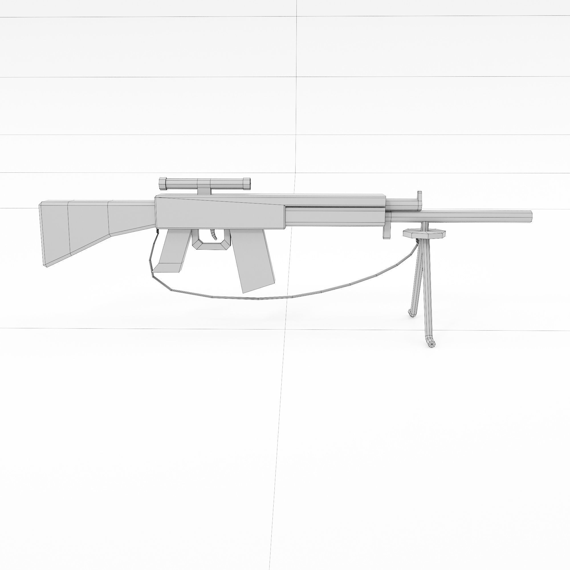 3D model INSAS LMG machine gun rifle VR / AR / low-poly | CGTrader