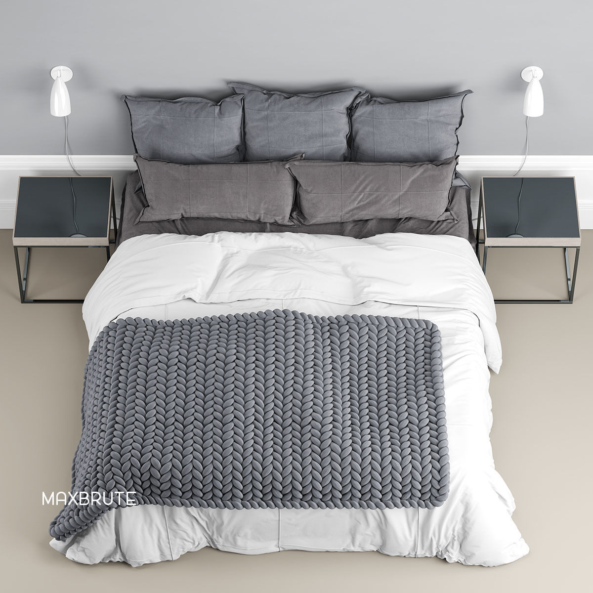 Bed for bedroom free 3D model | CGTrader