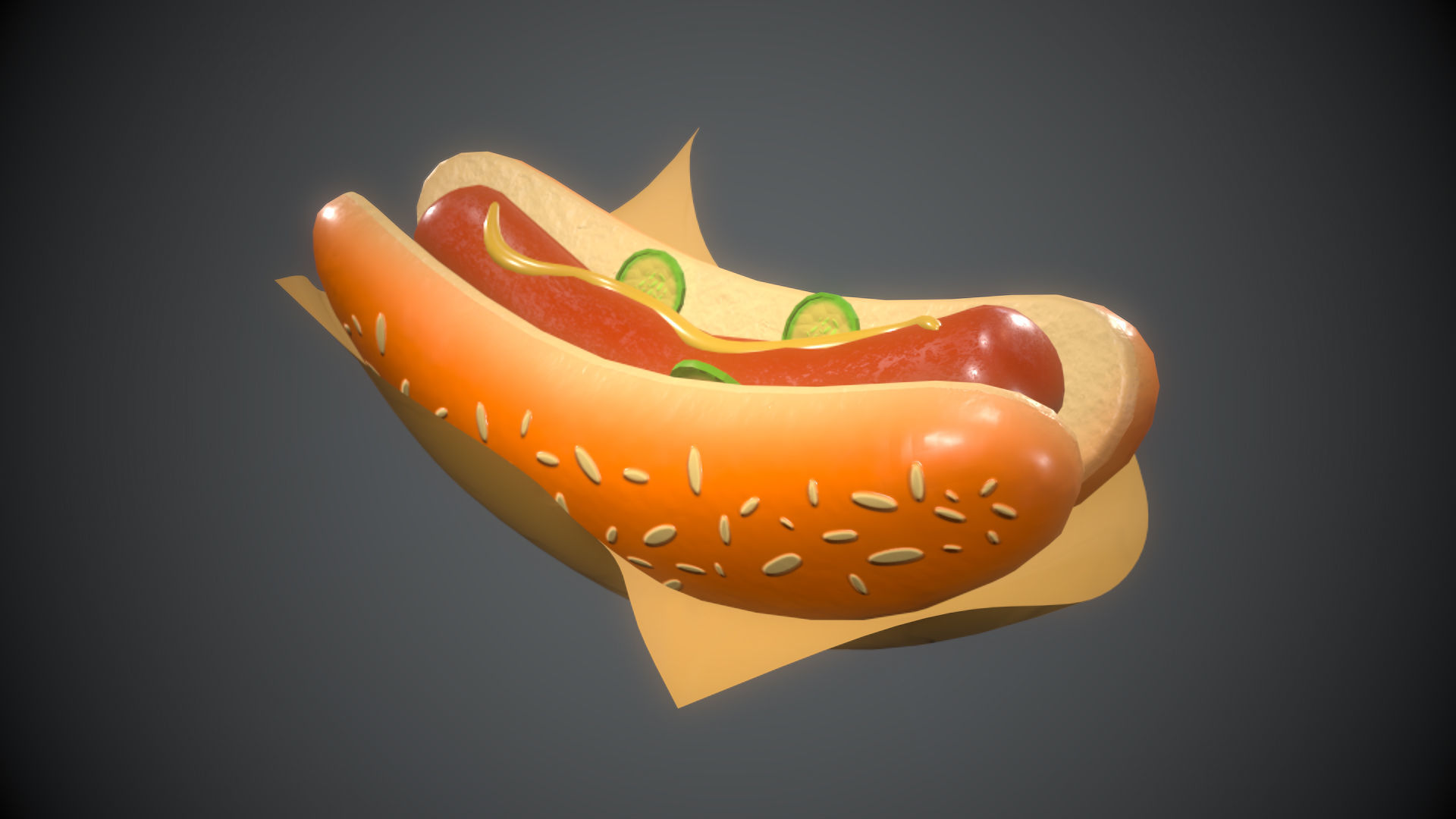3D model 3D Hot Dog VR / AR / low-poly | CGTrader