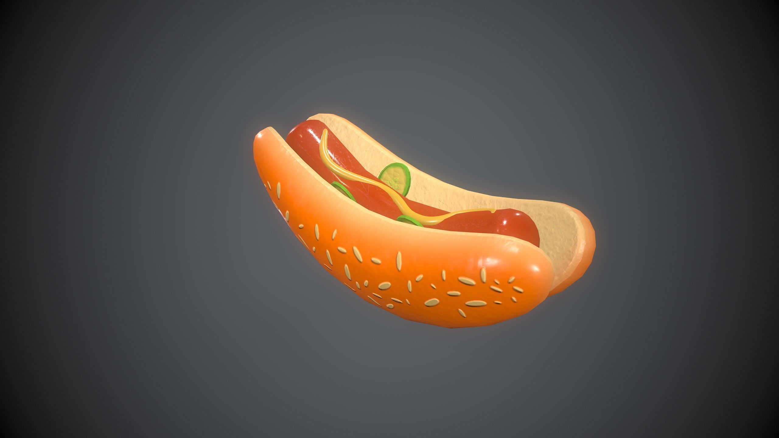 3D model 3D Hot Dog VR / AR / low-poly | CGTrader