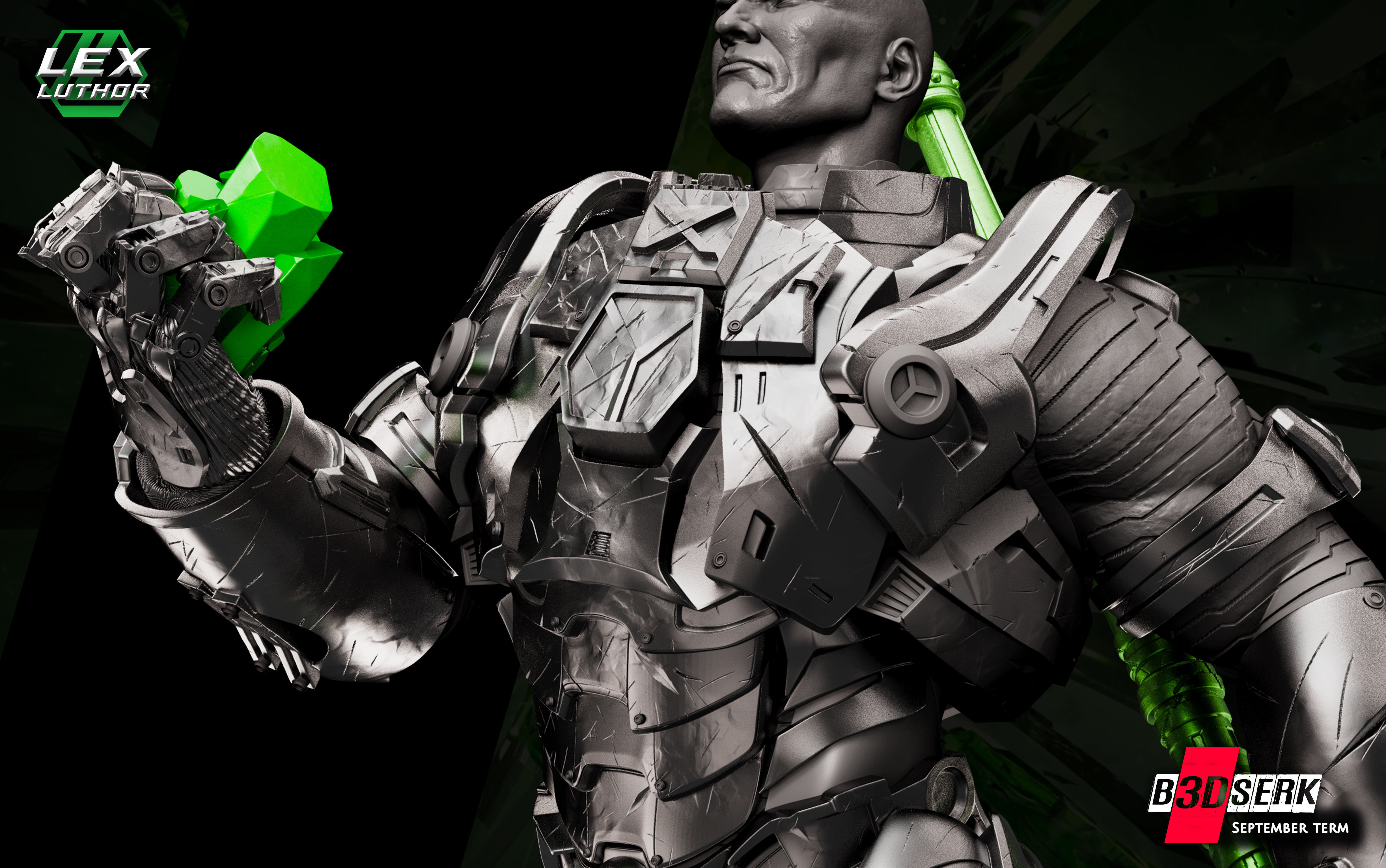 B3DSERK September term 2022 Lex Luthor Sculpture 3D model 3D printable ...