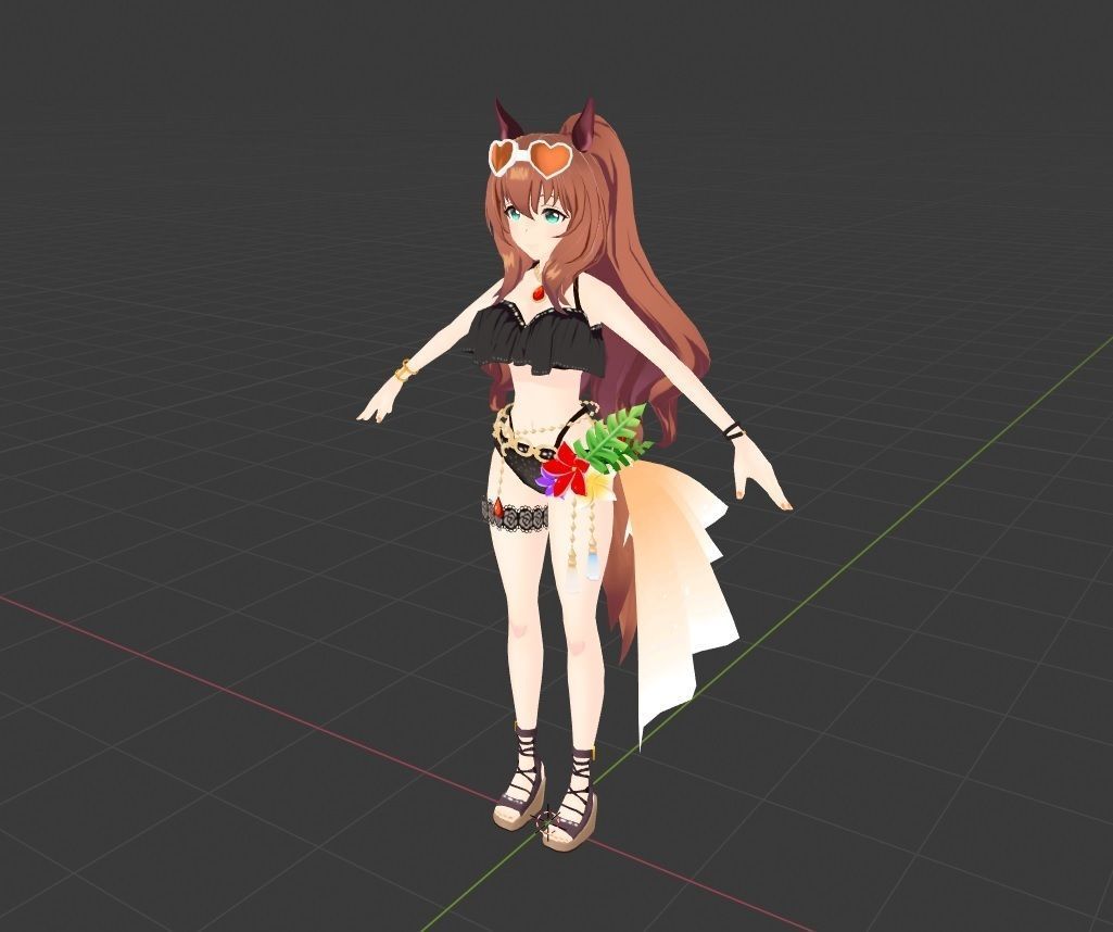 3D model Umamusume - Maruzensky VRChat Oculus Quest Low-poly 3D model ...