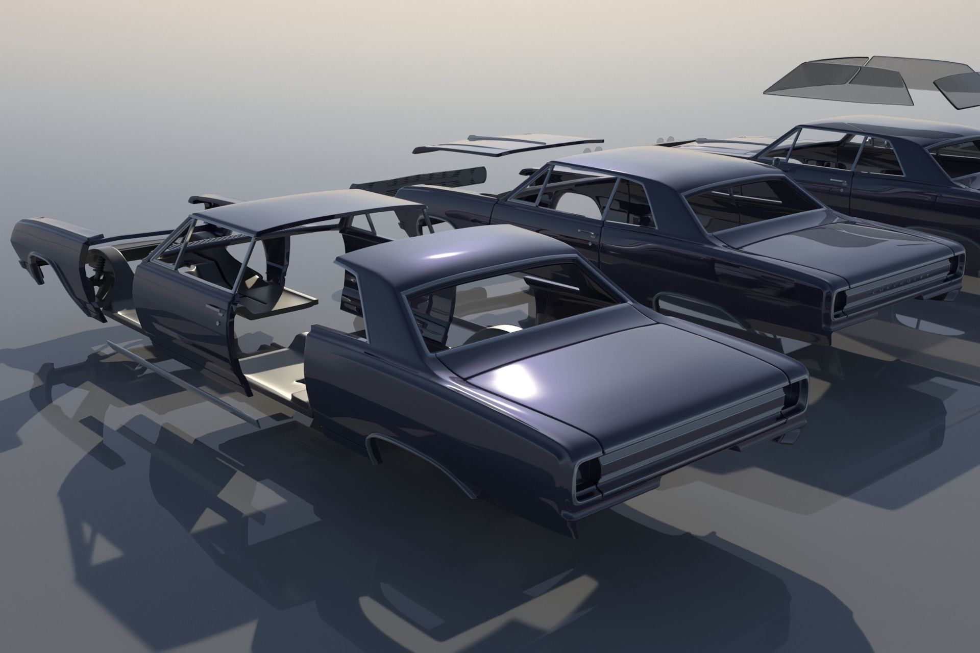 Chevrolet Chevelle 1965 3D model 3D printable | CGTrader