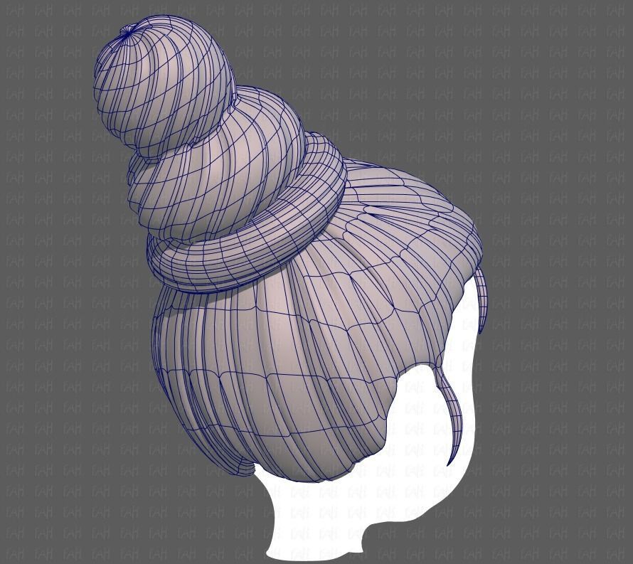 3D model Base Hair for girl V45 VR / AR / low-poly | CGTrader