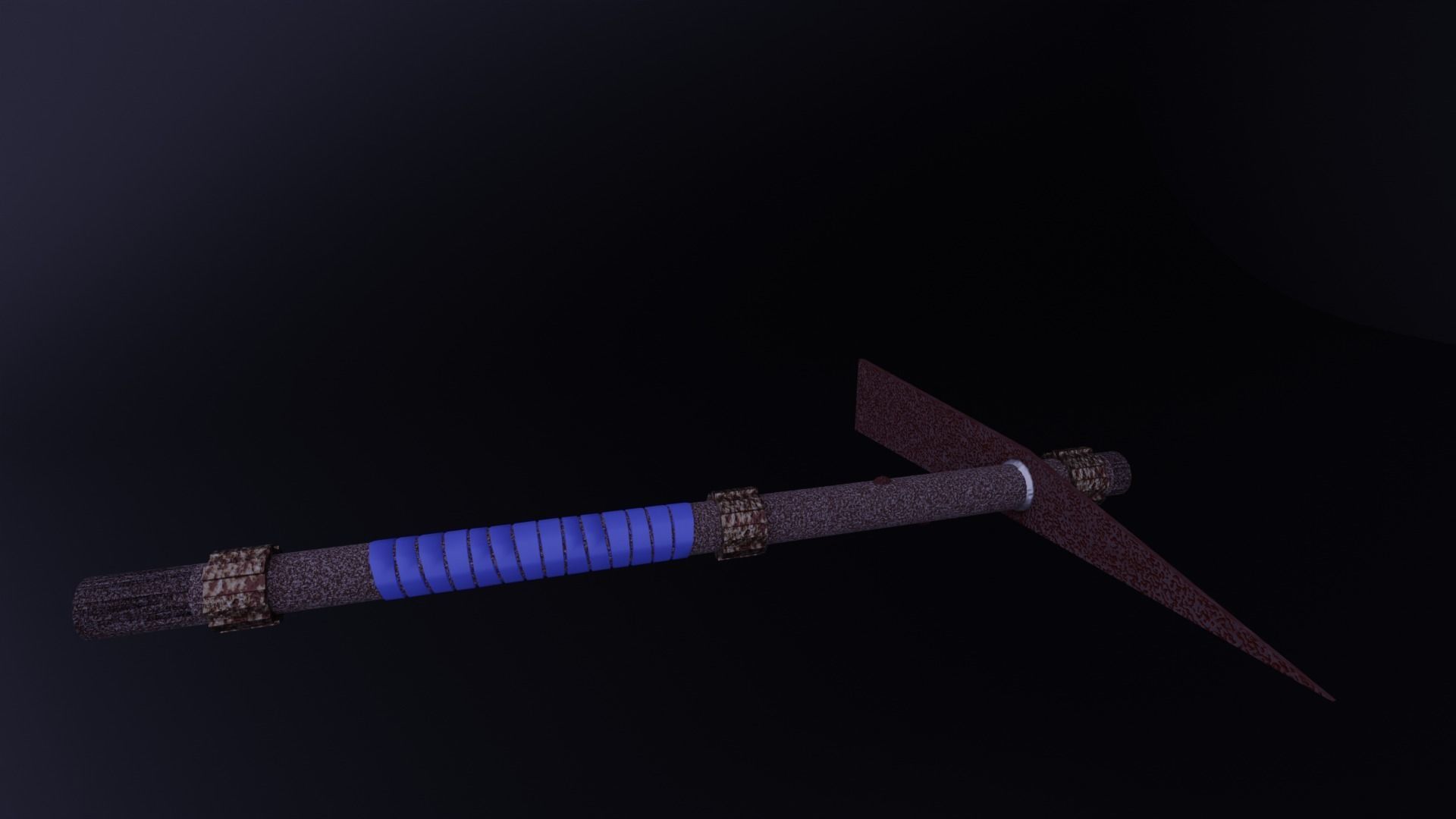 3D model Post Apocalypse Pickaxe low poly PBR game ready model VR / AR ...