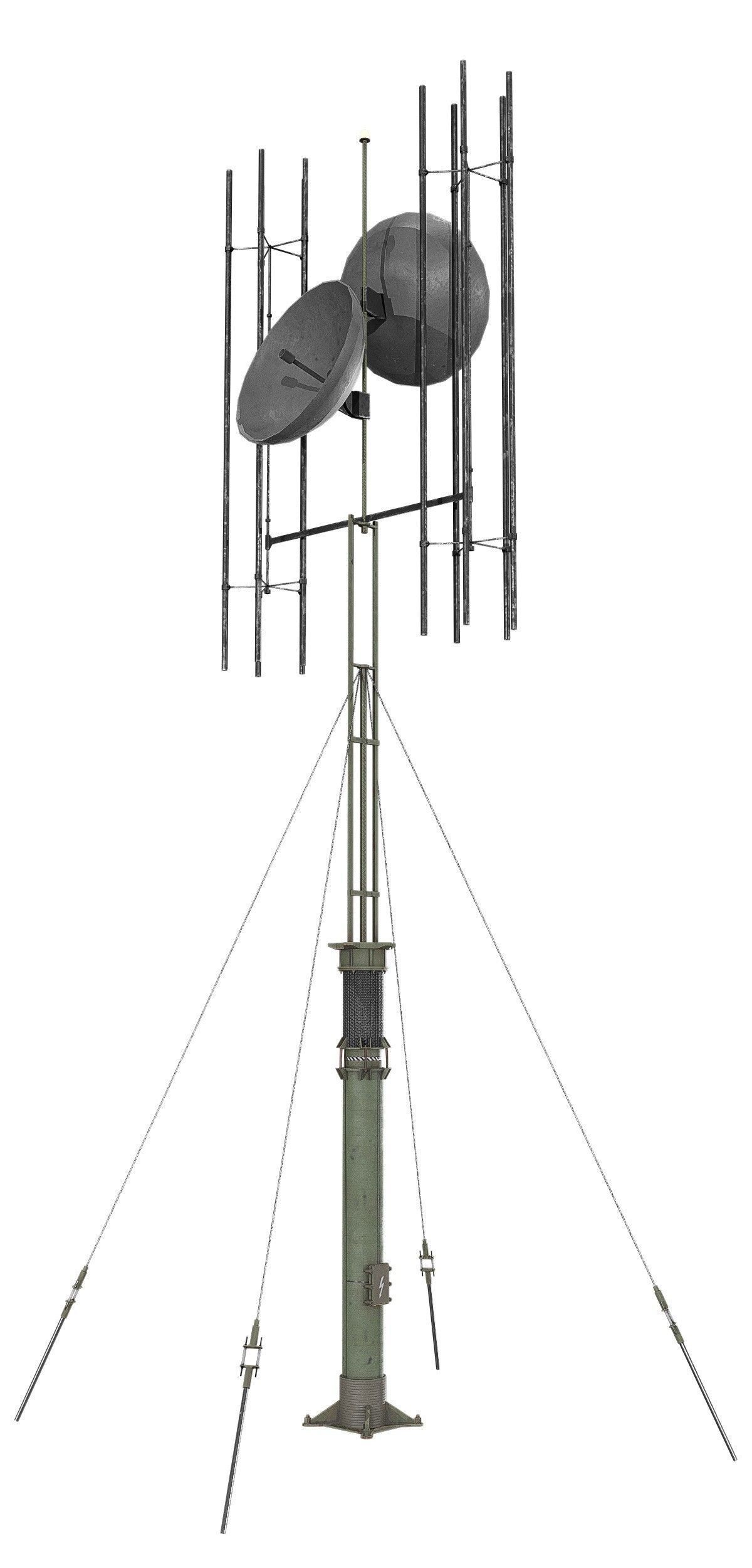 3D model Army Antenna Pack 3 Types VR / AR / low-poly | CGTrader