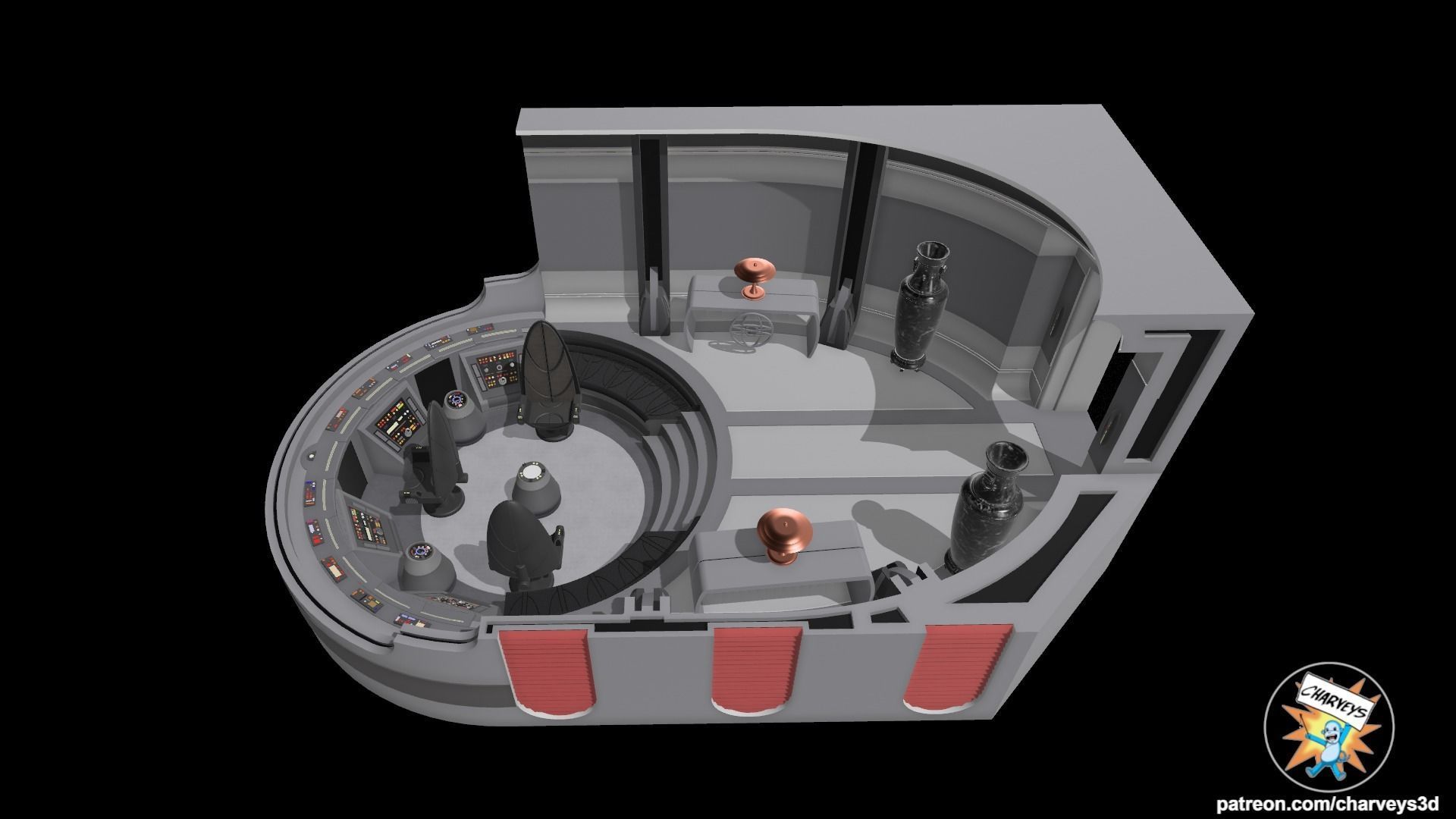 Star Wars Palpatines Office Diorama for action figures 3D model 3D ...