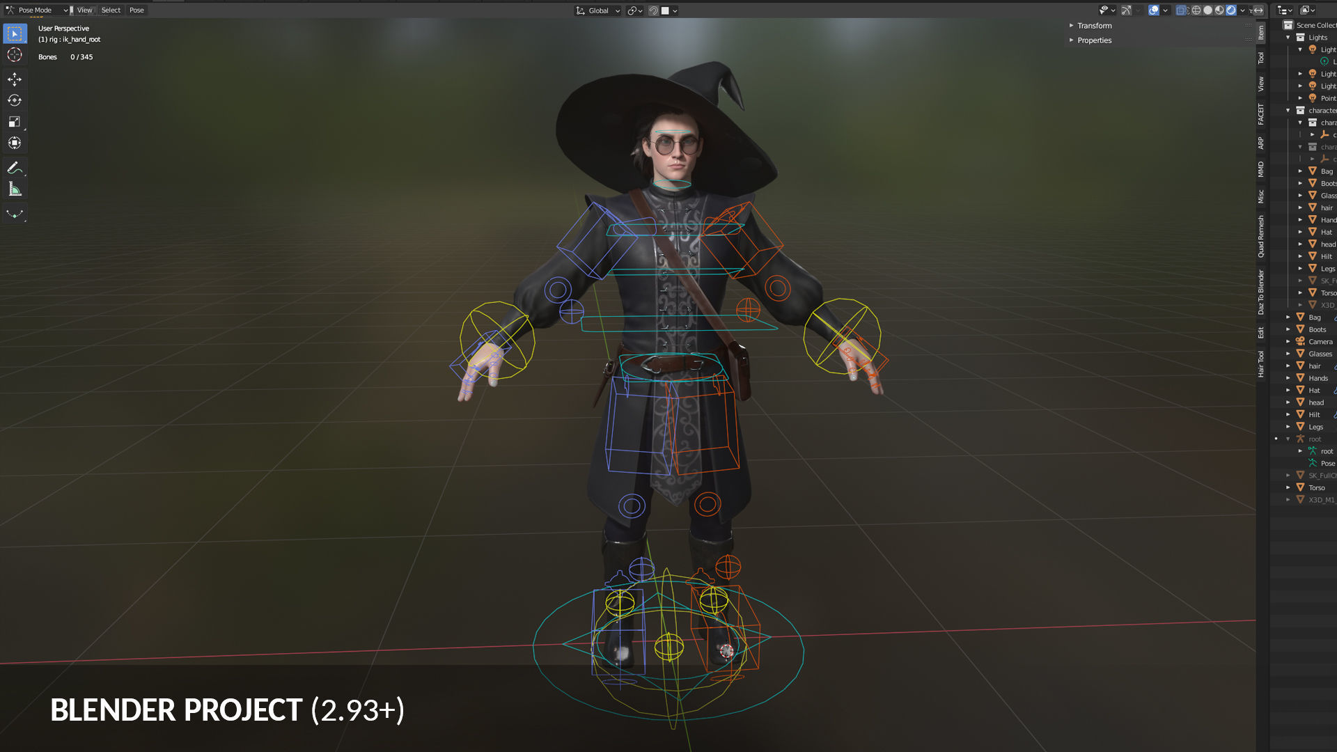 3D model Dark Wizard Artemis - Game Character for Blender and Unreal VR ...