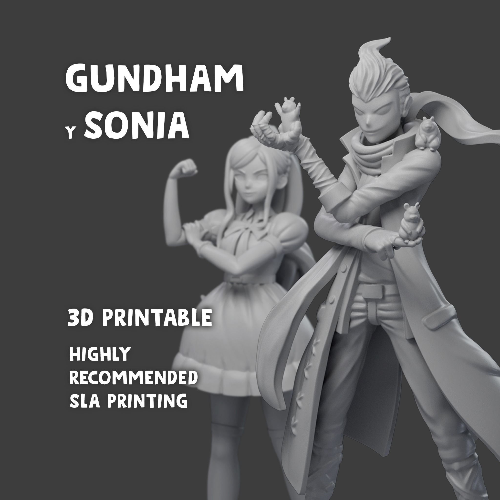 Gundham and Sonia Figures 3D model 3D printable | CGTrader
