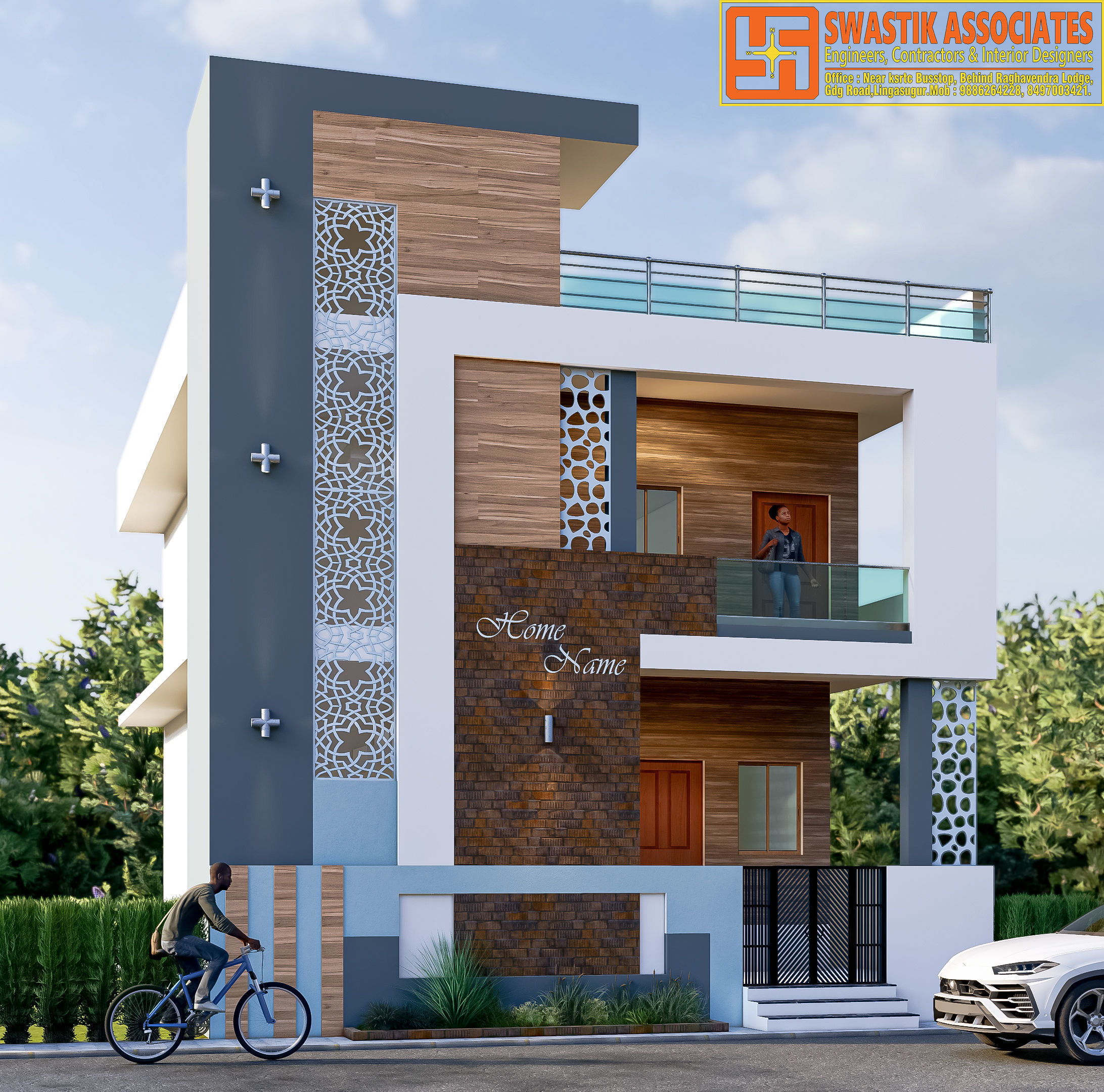 Two story home exterior design 3D model | CGTrader
