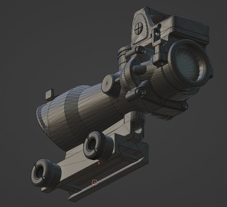 3D model Trijicon ACOG 4x32 Scope VR / AR / low-poly | CGTrader