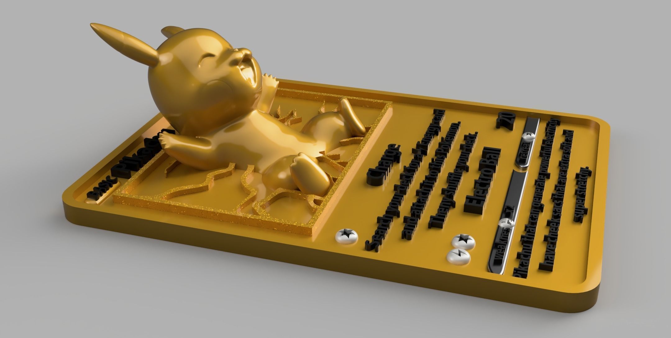 4D POKEMON CARDS - PIKACHU 3D model 3D printable | CGTrader
