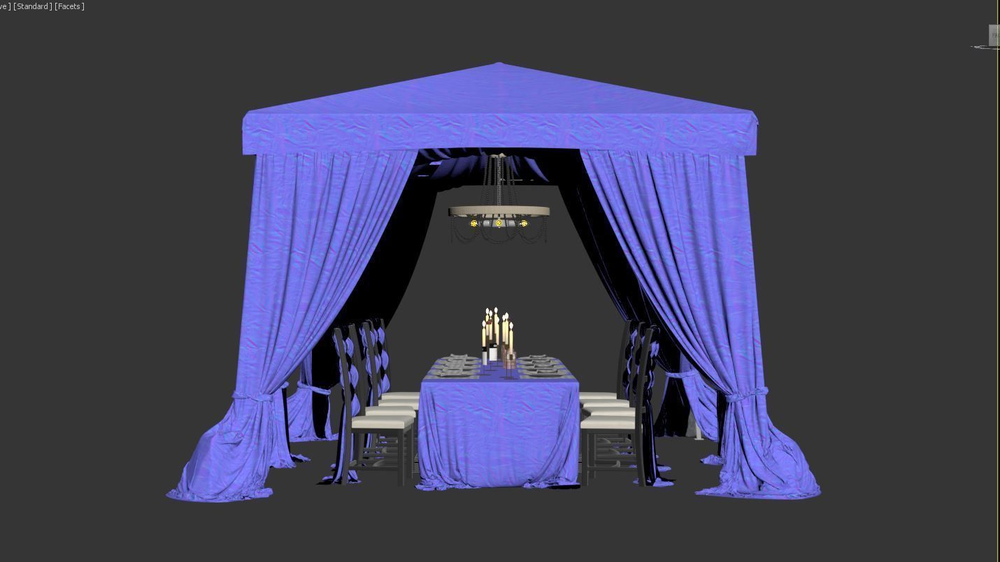 Party tent 3D model | CGTrader