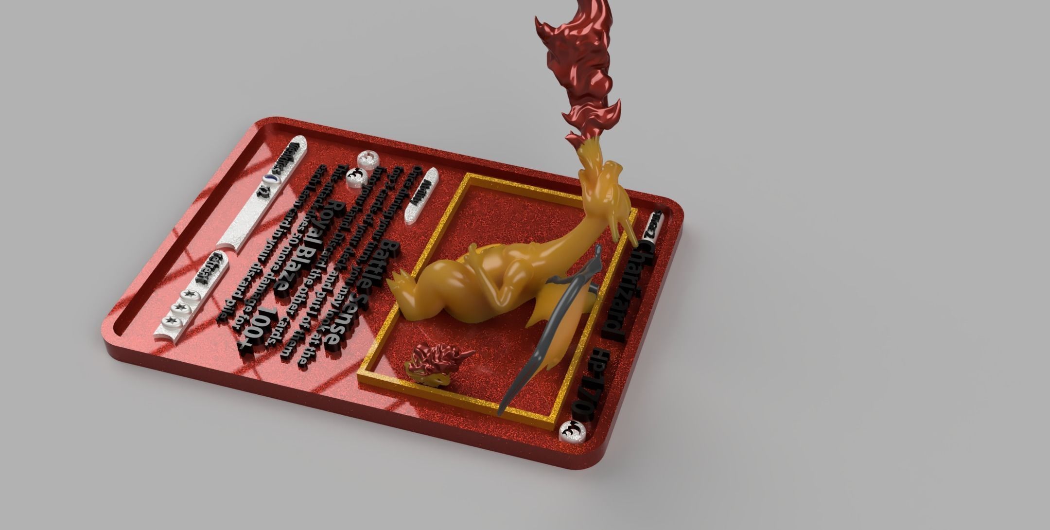4D pokemon cards - Charizard 3D model 3D printable | CGTrader