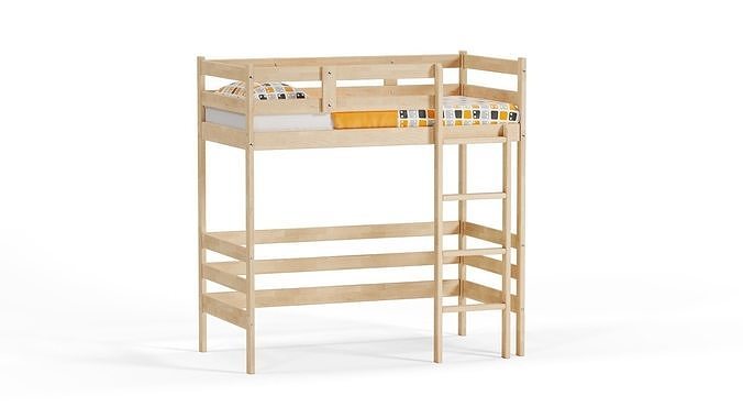 Loft Bed 3D model | CGTrader