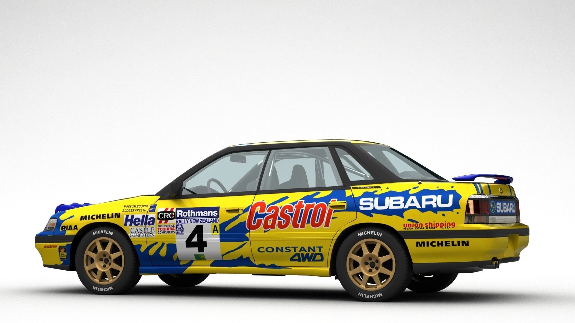 Subaru Legacy RS Rally 1992 3D model | CGTrader