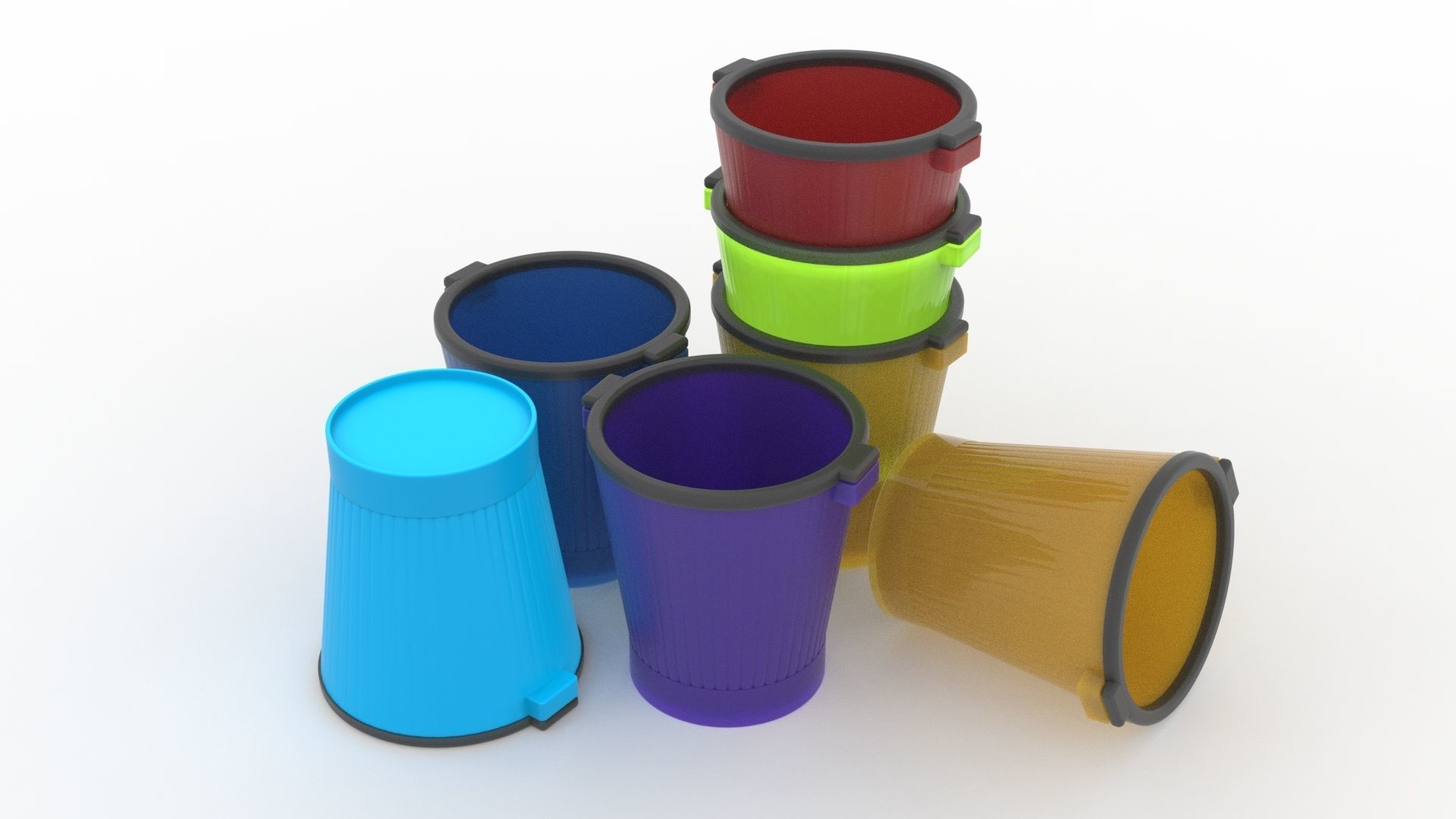 PLASTIC WASTE BIN 3D model | CGTrader