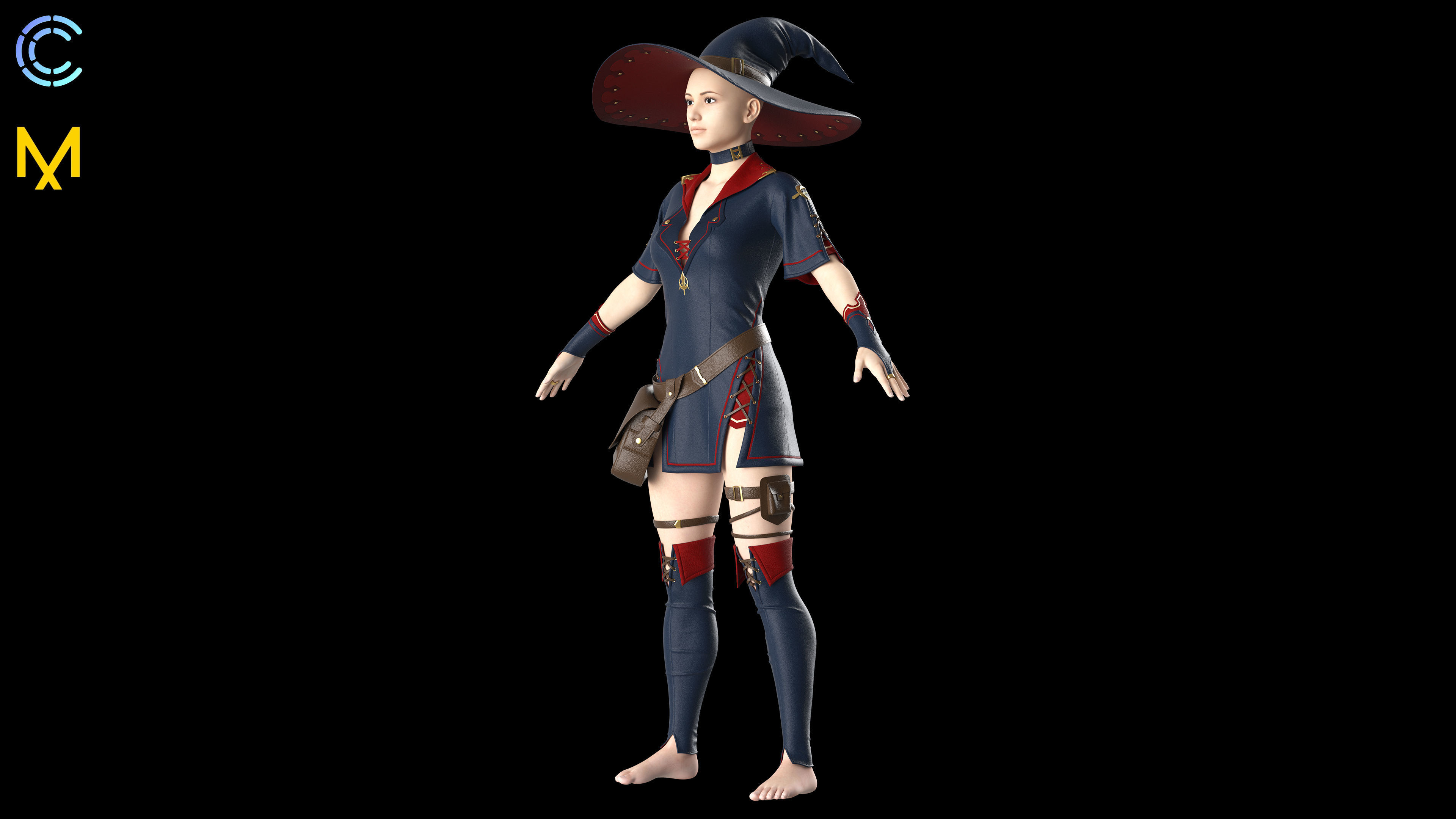 LUNAR WITCH 3D model rigged | CGTrader
