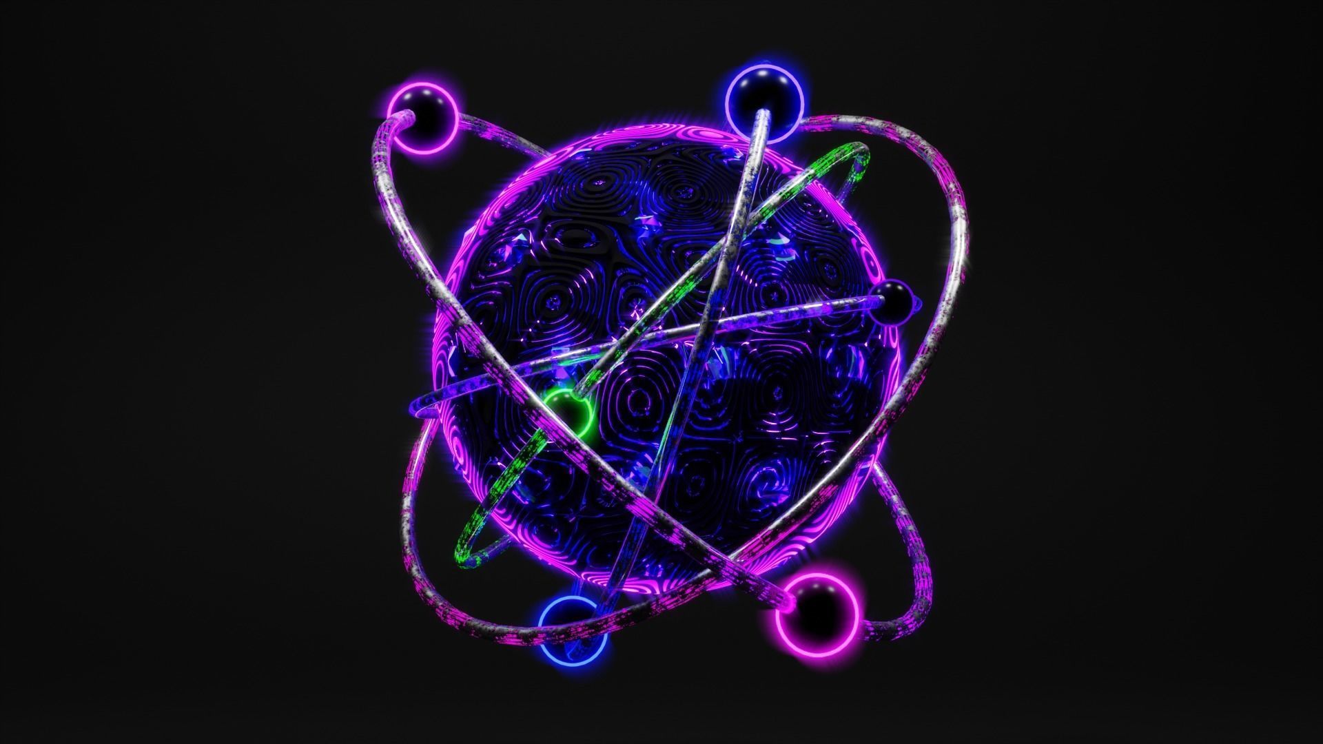 abstract atom 3D model | CGTrader