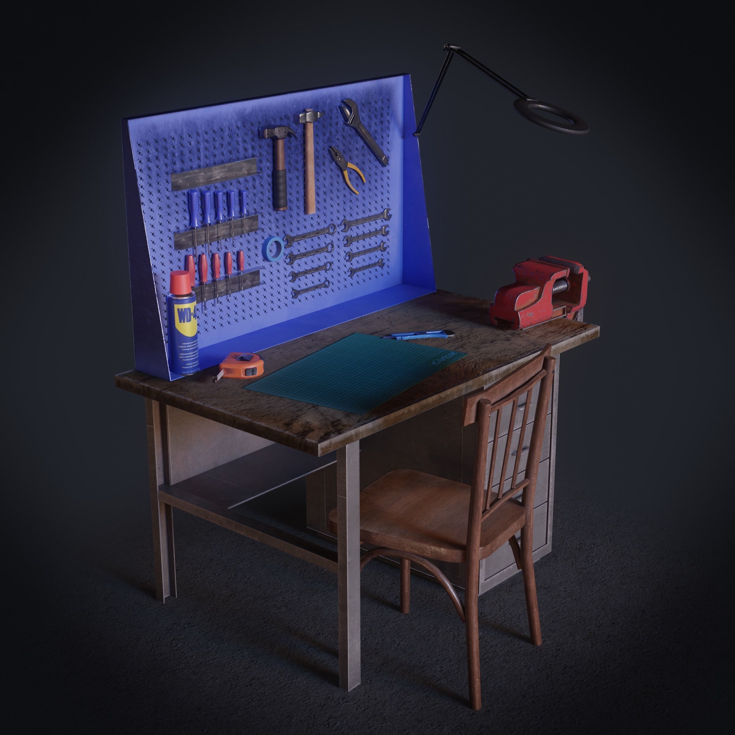 WorkBench Station Tools 3D model | CGTrader