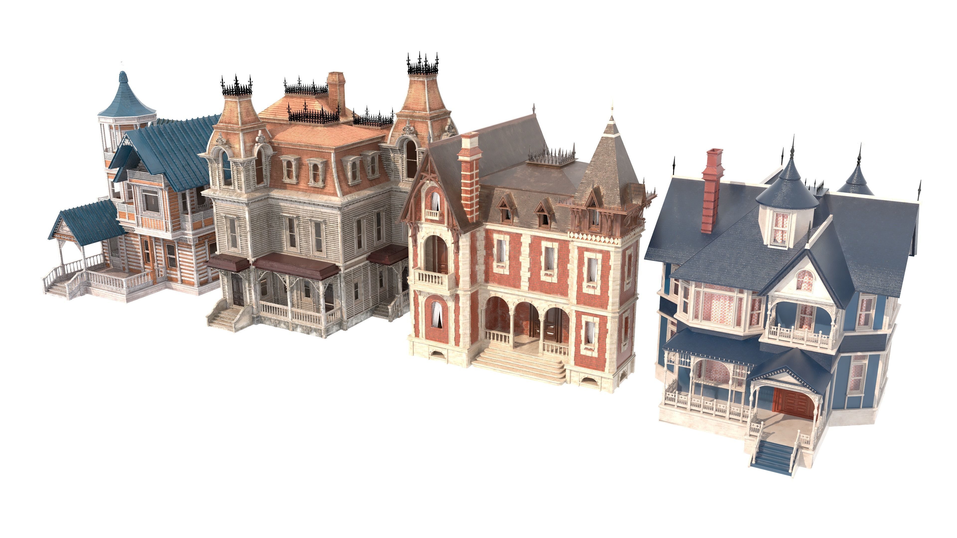 Victorian House Asset Bundle 3D model | CGTrader