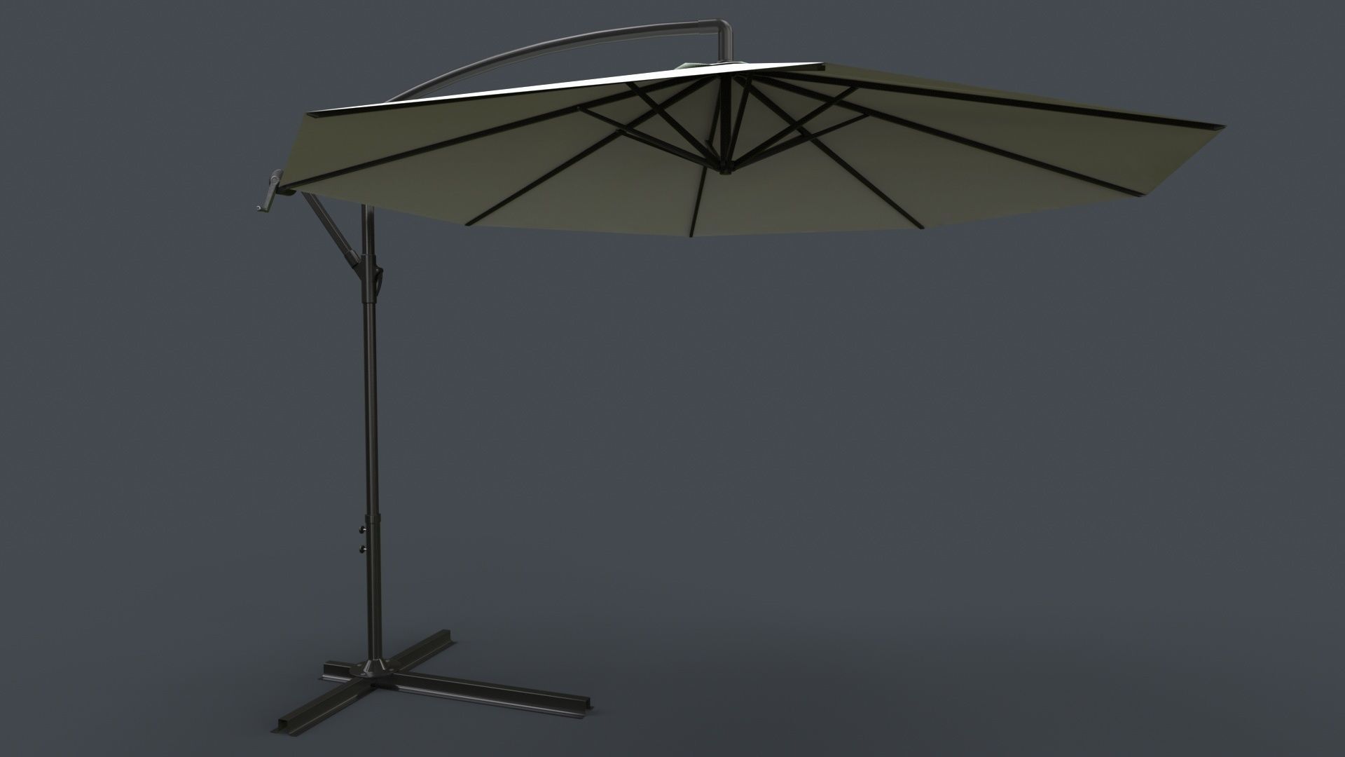 3D model PBR Cantilever Parasol VR / AR / low-poly | CGTrader