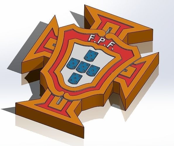 Portuguese National Football Team Emblem 3D model 3D printable | CGTrader