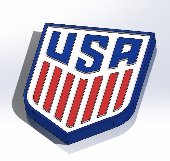 USA national soccer team emblem 3D model 3D printable | CGTrader