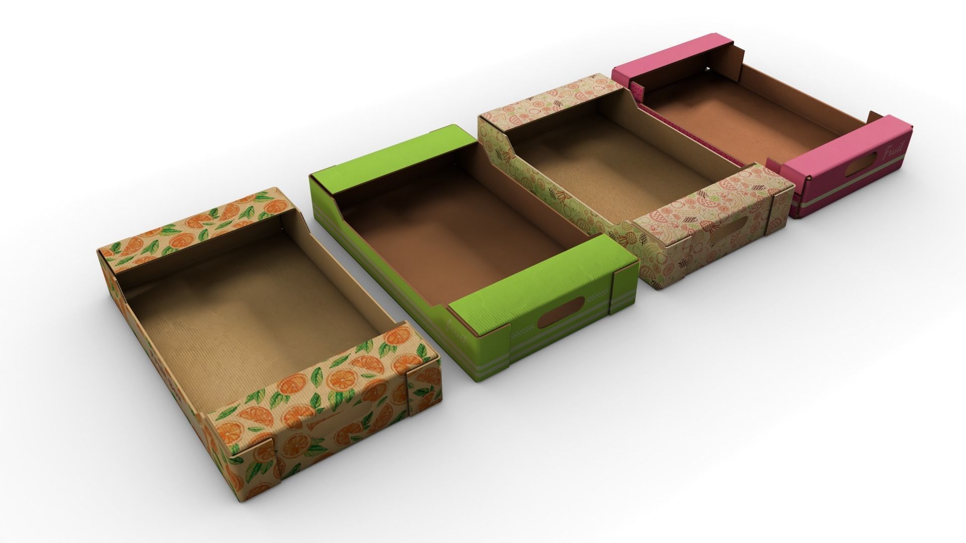 3D model cardboard Fruit box VR / AR / low-poly | CGTrader