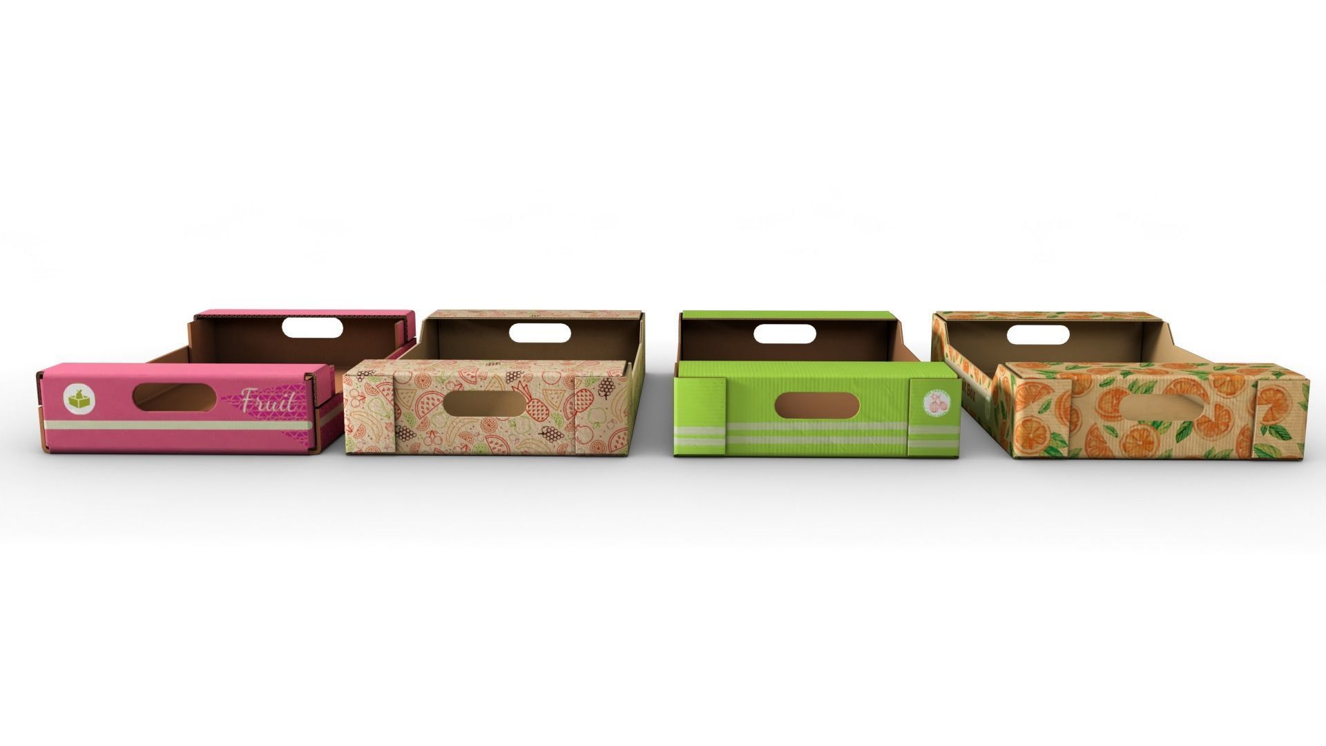 3D model cardboard Fruit box VR / AR / low-poly | CGTrader